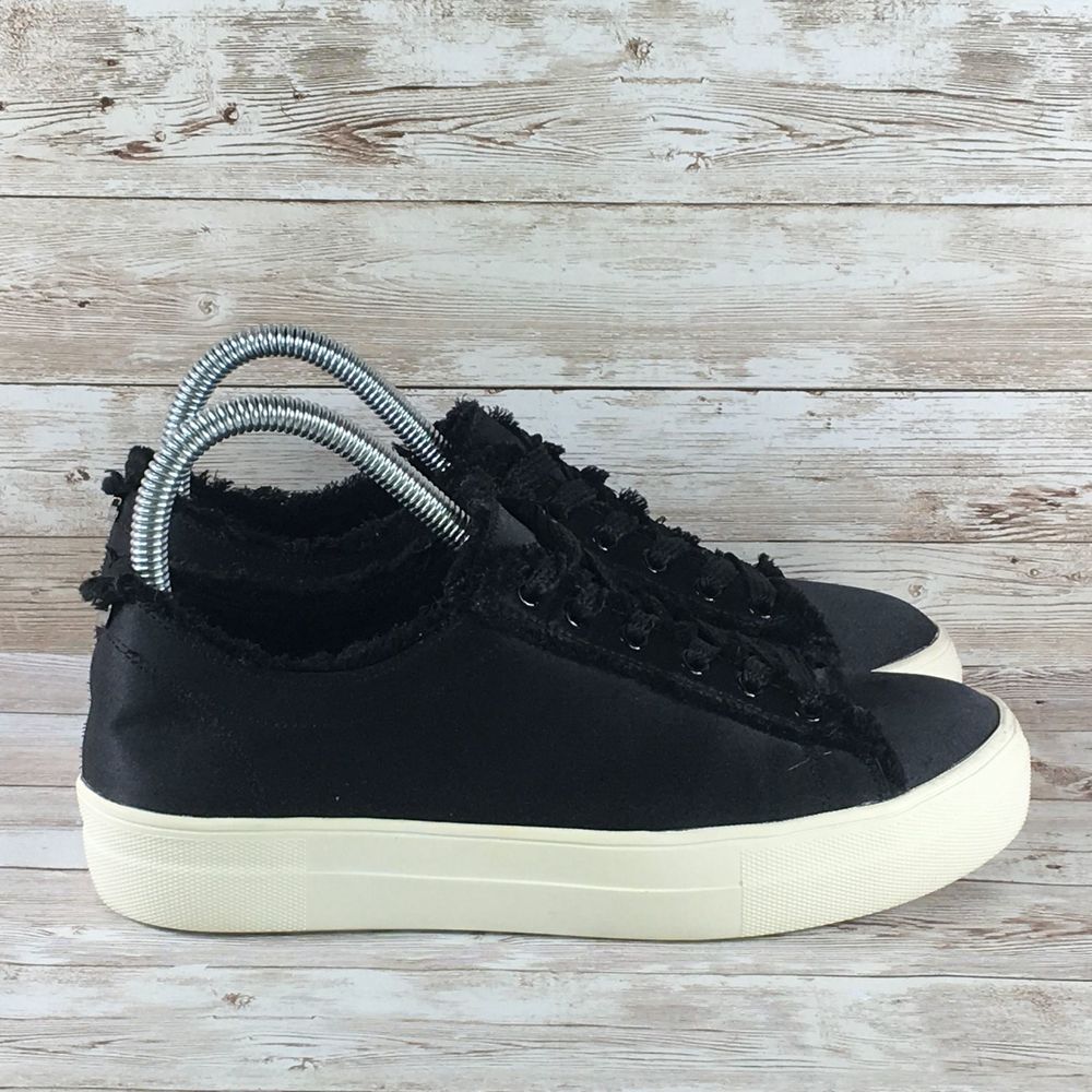 Steve Madden Greyla Black Platform Sneaker Womens - Gem